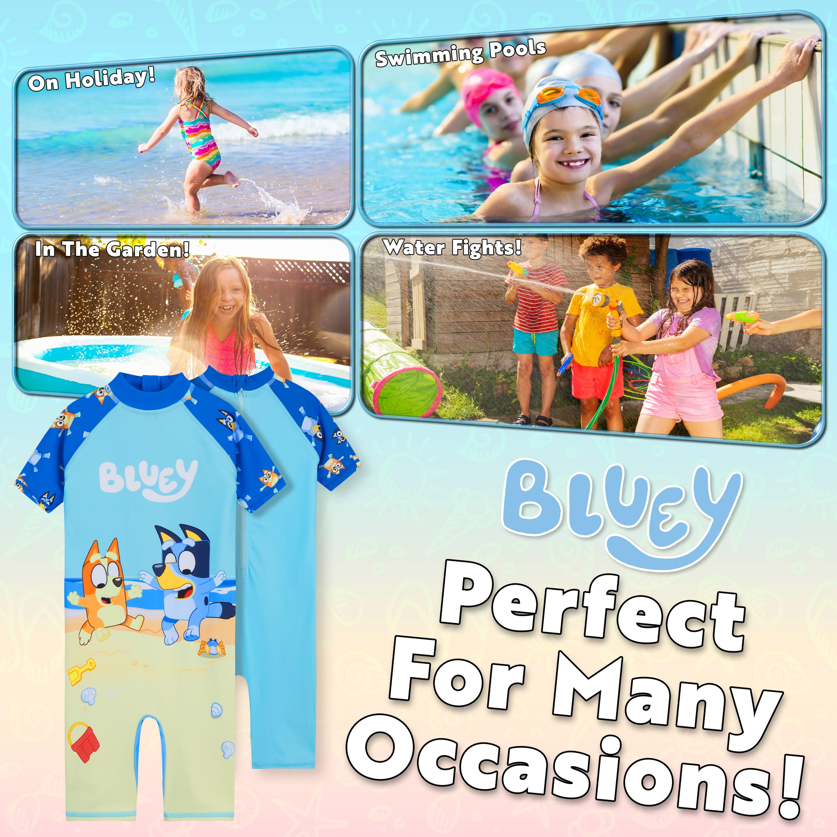 Bluey Girls Swimming Costume Full Body Swimsuit – Get Trend