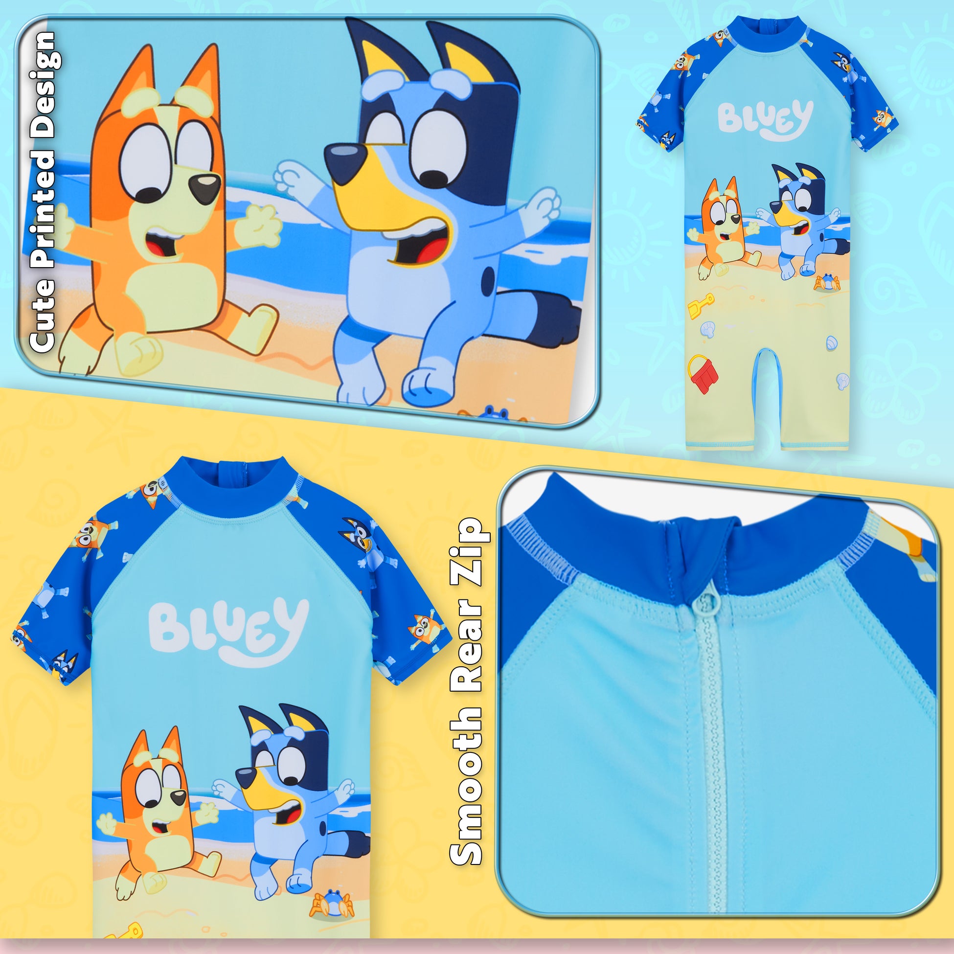 Bluey Girls Swimming Costume Full Body Swimsuit – Get Trend