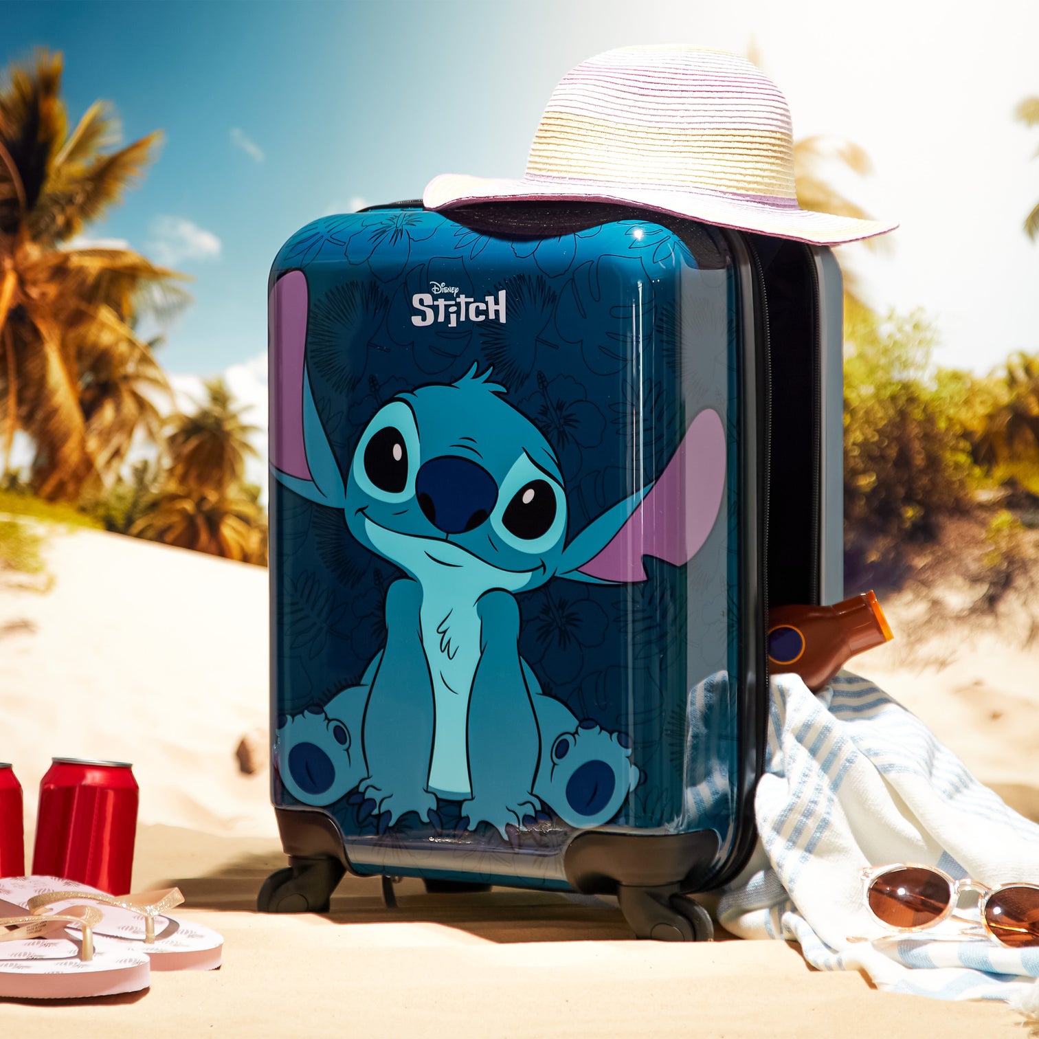 Disney Stitch Carry On Suitcase for Kids, Cabin Bag with Wheels for Ki ...