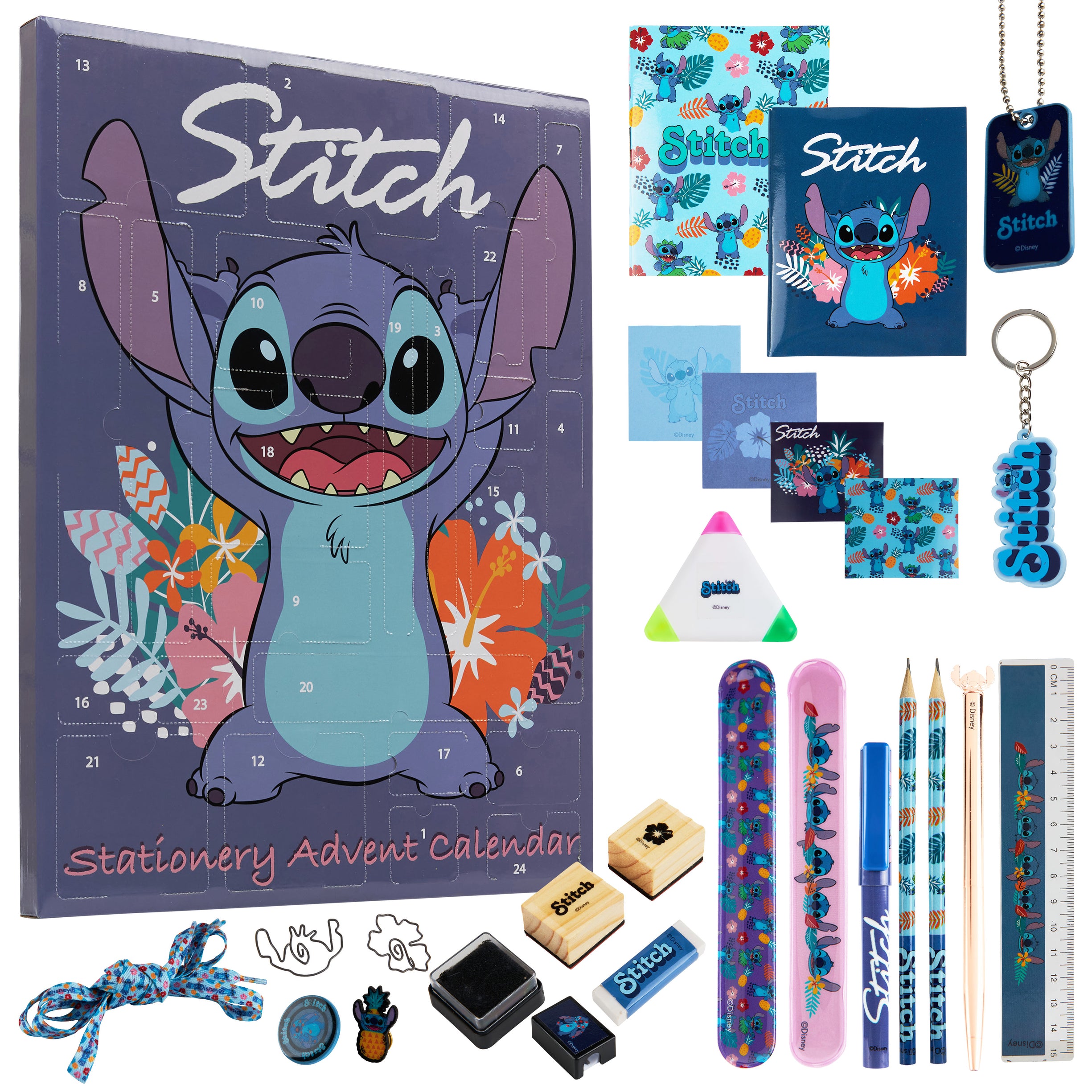 Disney Stitch Advent Calendar 2024 for Kids and Teenagers Stationery S ...