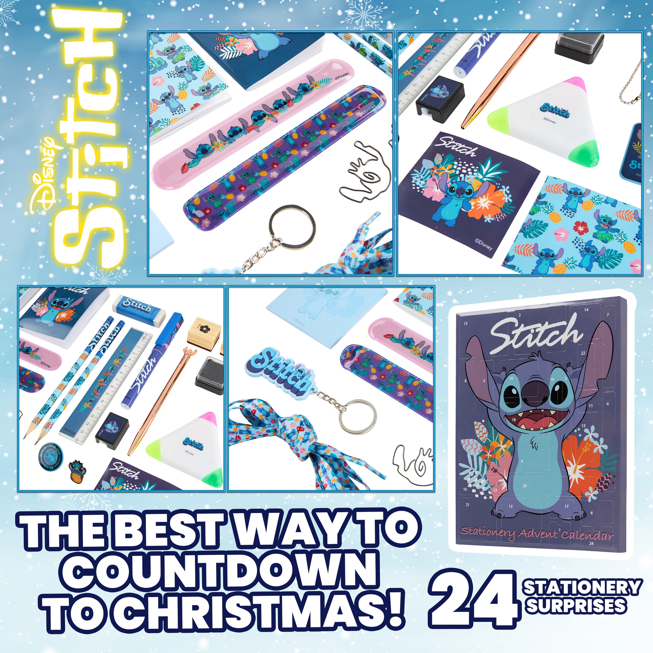 Disney Stitch Advent Calendar 2024 for Kids and Teenagers Stationery S ...