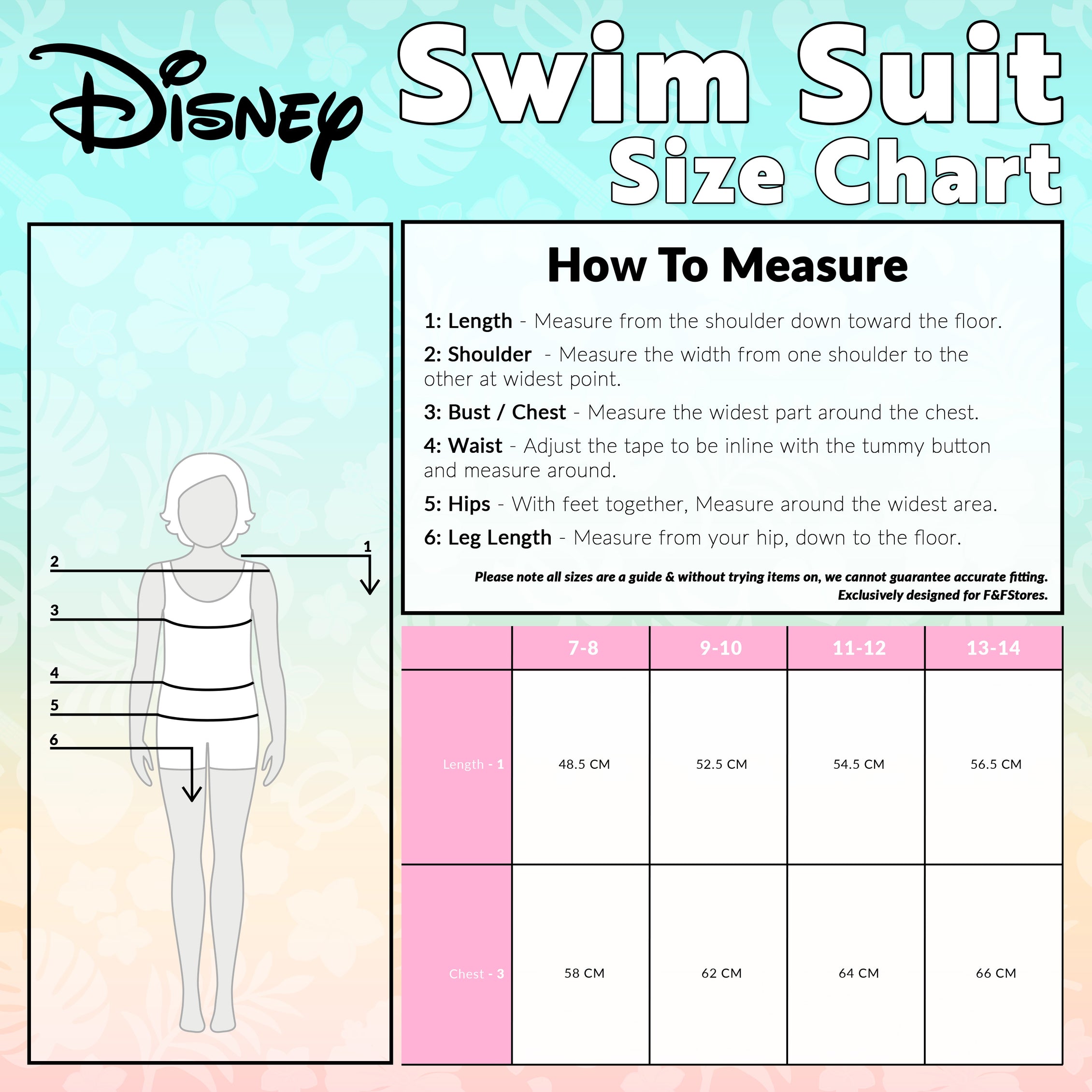 Disney Stitch Girls Swimming Costume Summer Long Sleeve Teenagers Swim ...