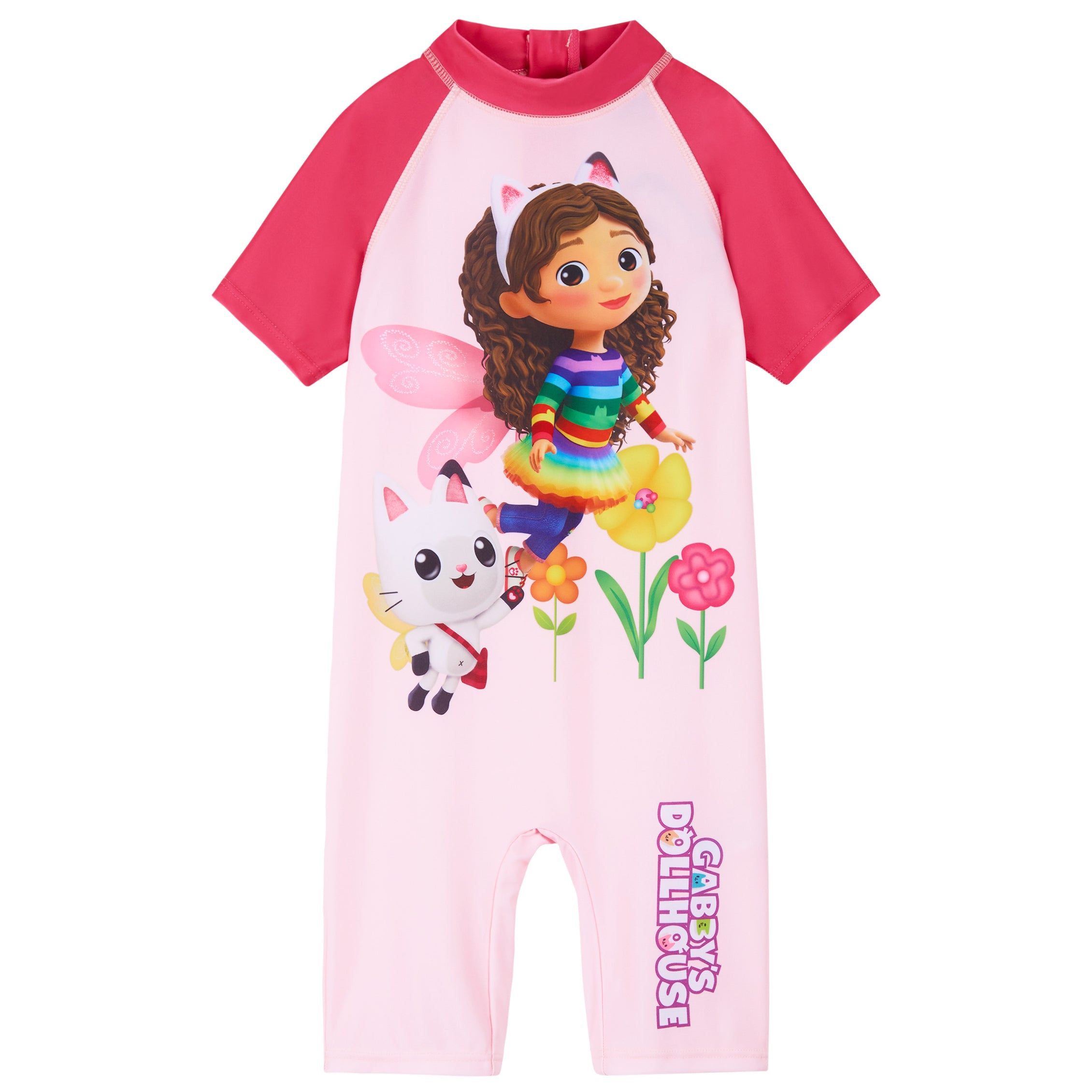 Gabby's Dollhouse Girls Swimming Costume - Long One Piece Swimsuit for ...