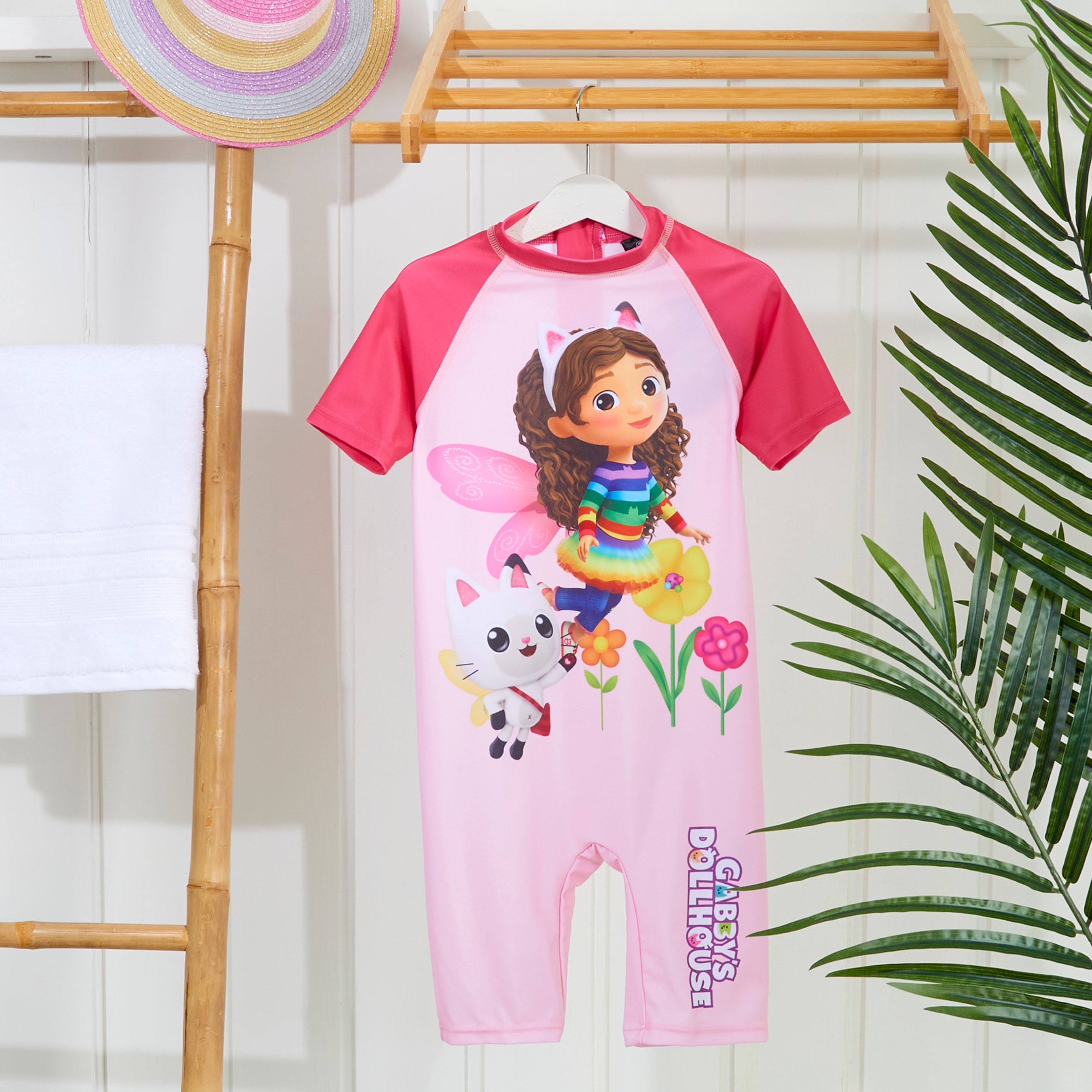 Gabby's Dollhouse Girls Swimming Costume - Long One Piece Swimsuit for ...