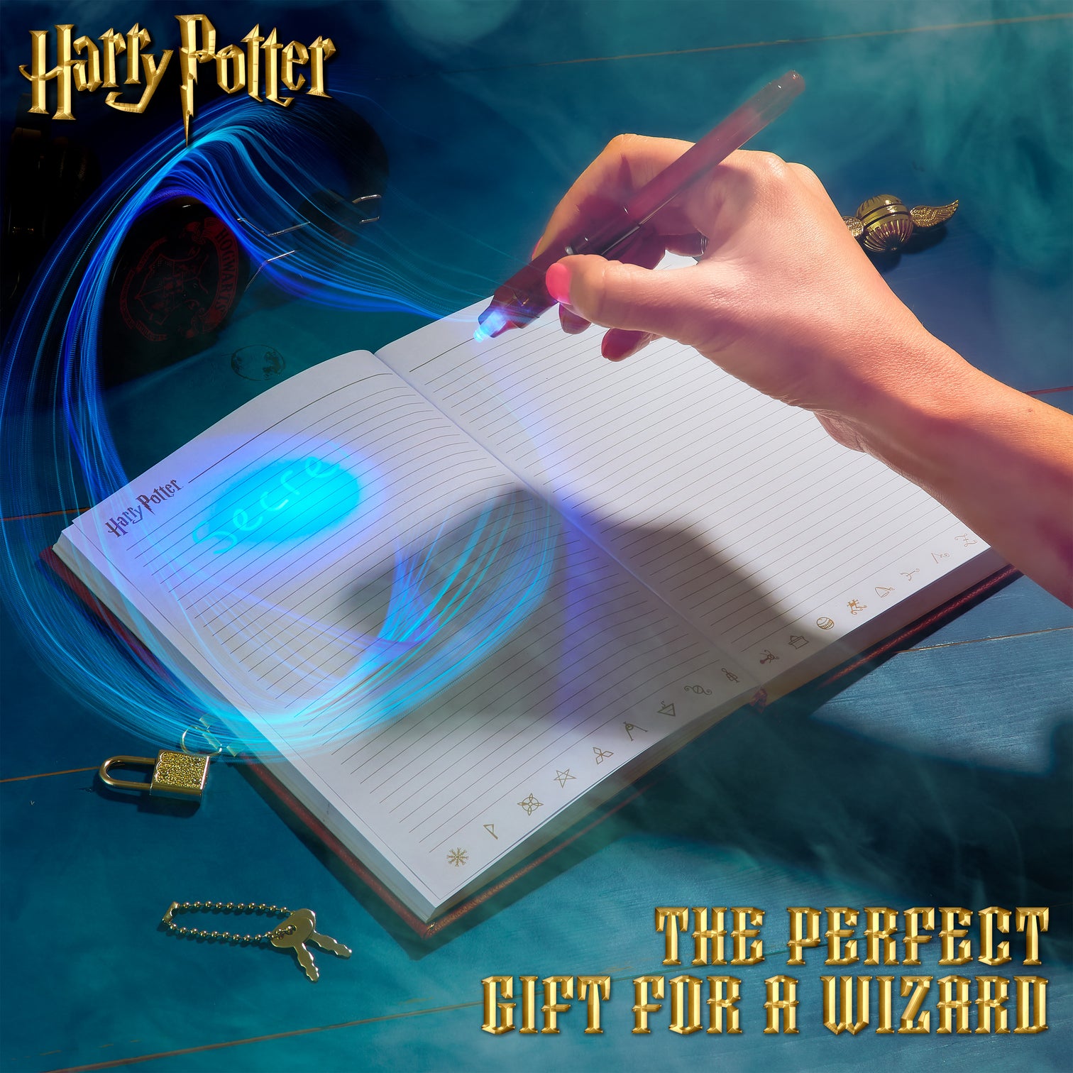 Harry Potter Secret Diary Set with Lockable Journal & Invisible Magic ...