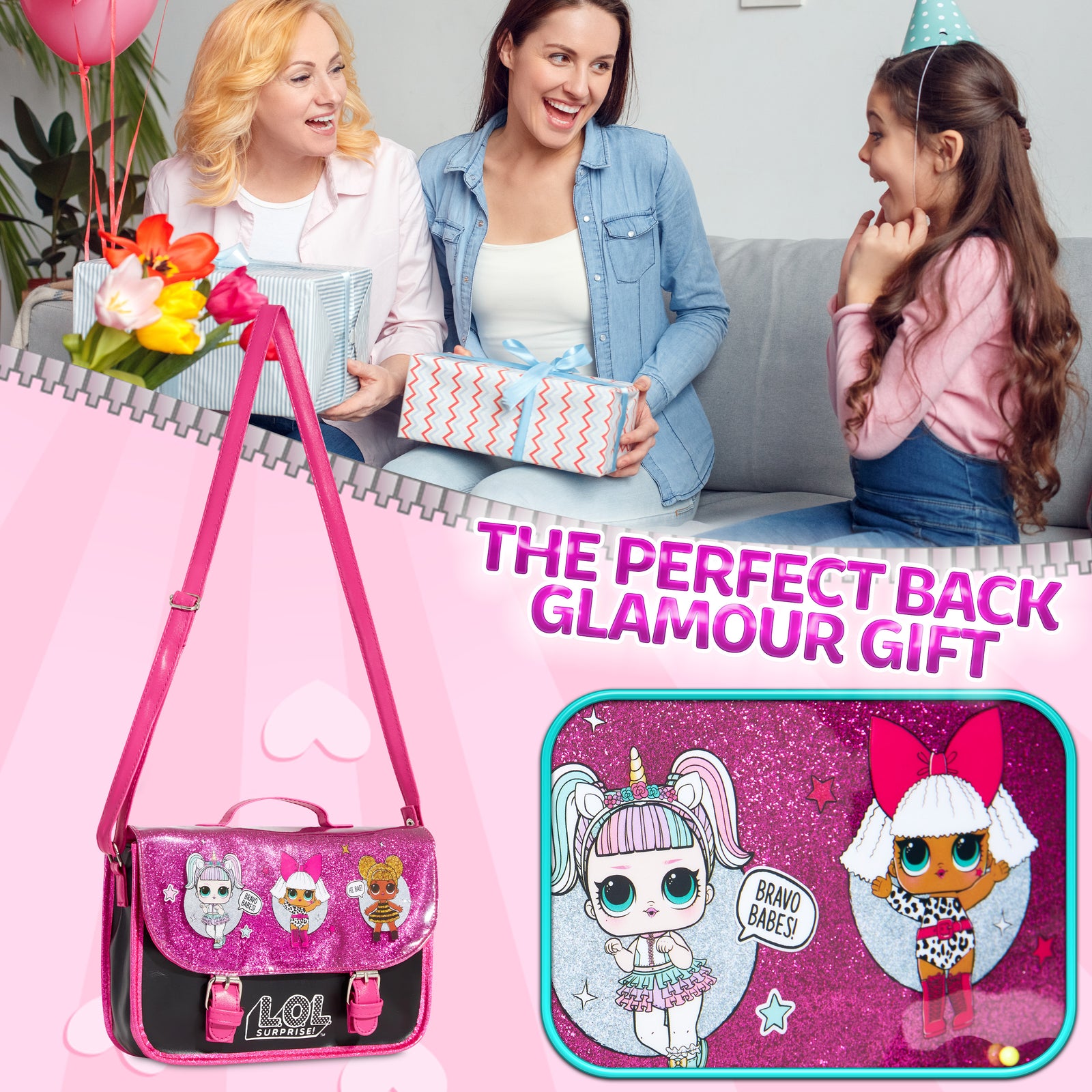 L.O.L. Surprise! Girls Handbag - Kids Crossbody Shoulder Bag with ...
