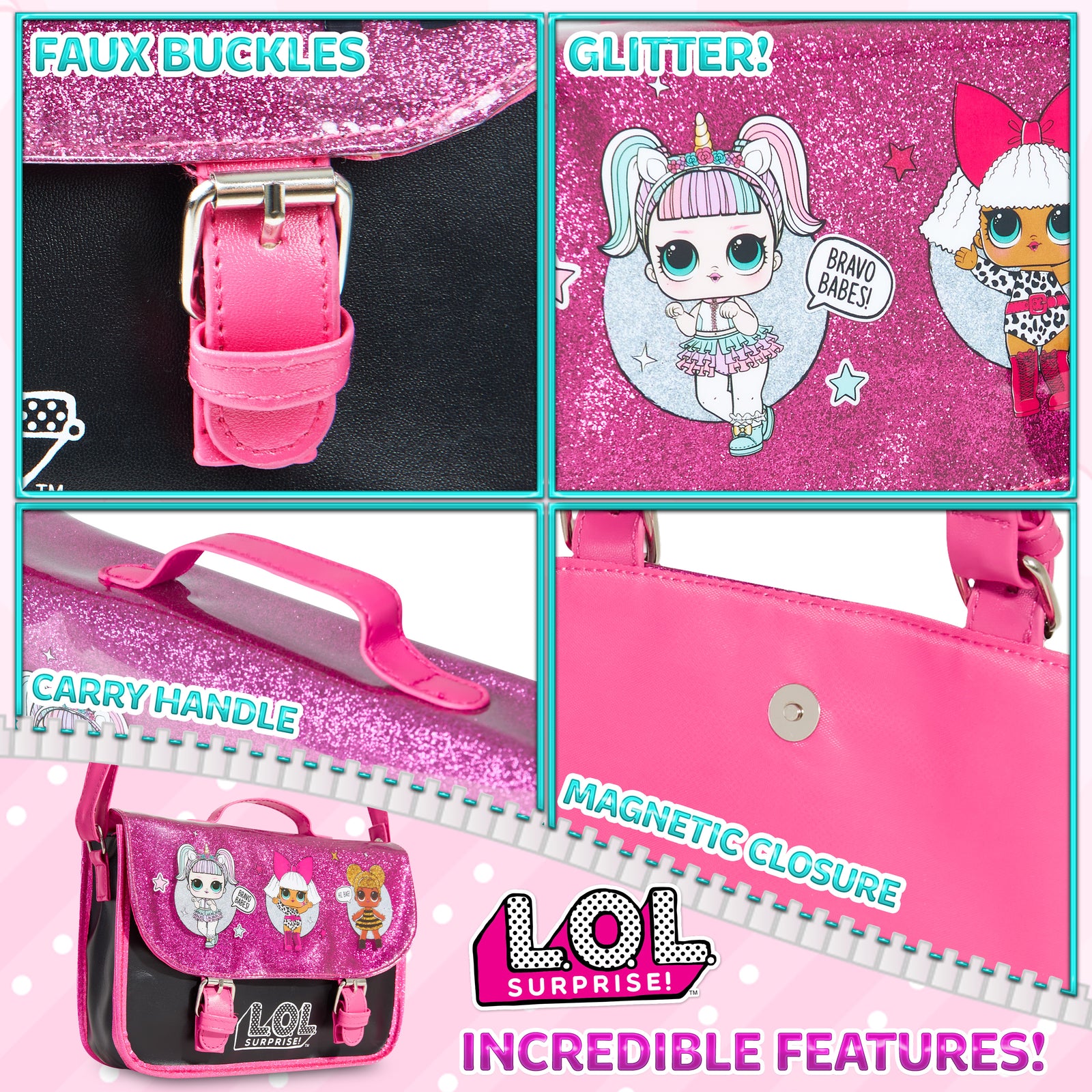 L.O.L. Surprise! Girls Handbag - Kids Crossbody Shoulder Bag with ...
