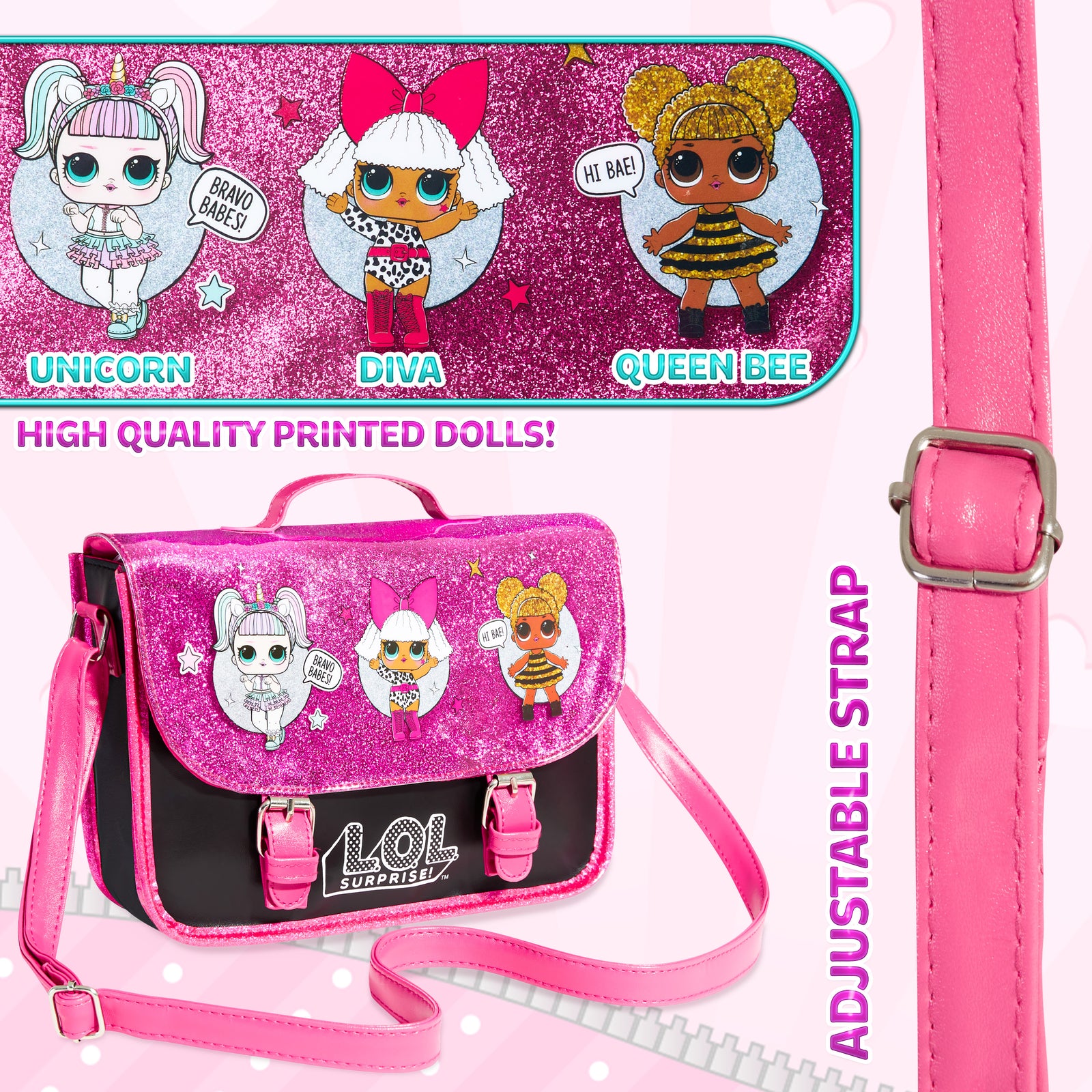 L.O.L. Surprise! Girls Handbag - Kids Crossbody Shoulder Bag with ...