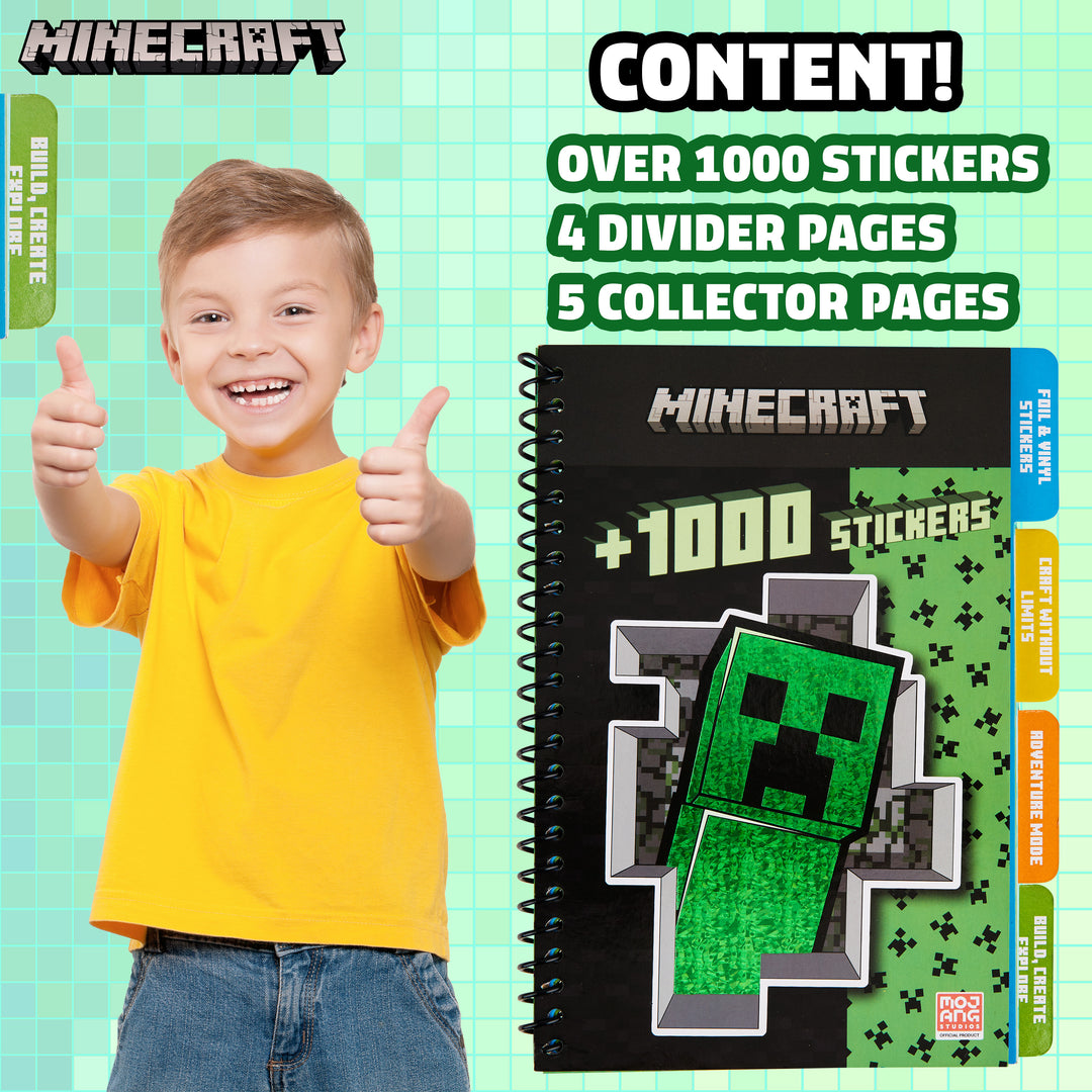 Minecraft Sticker Book for Kids with with 28 Sheets and 1000 Stickers ...