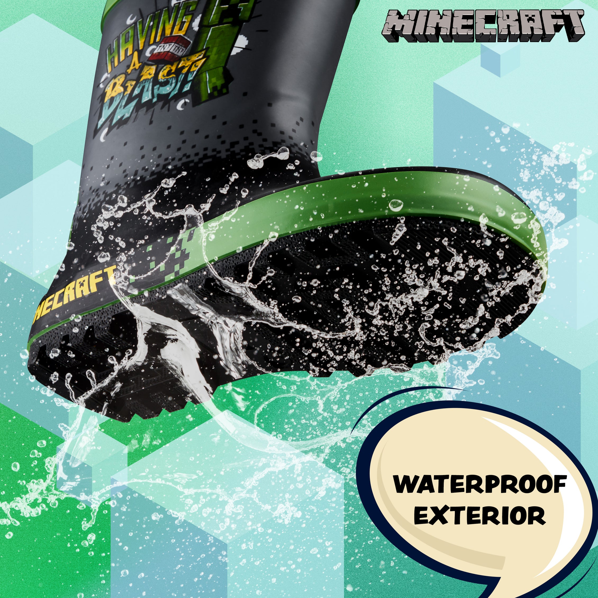 Minecraft Kids Wellies, Gamer Wellington Boots for Boys and Girls – Get ...