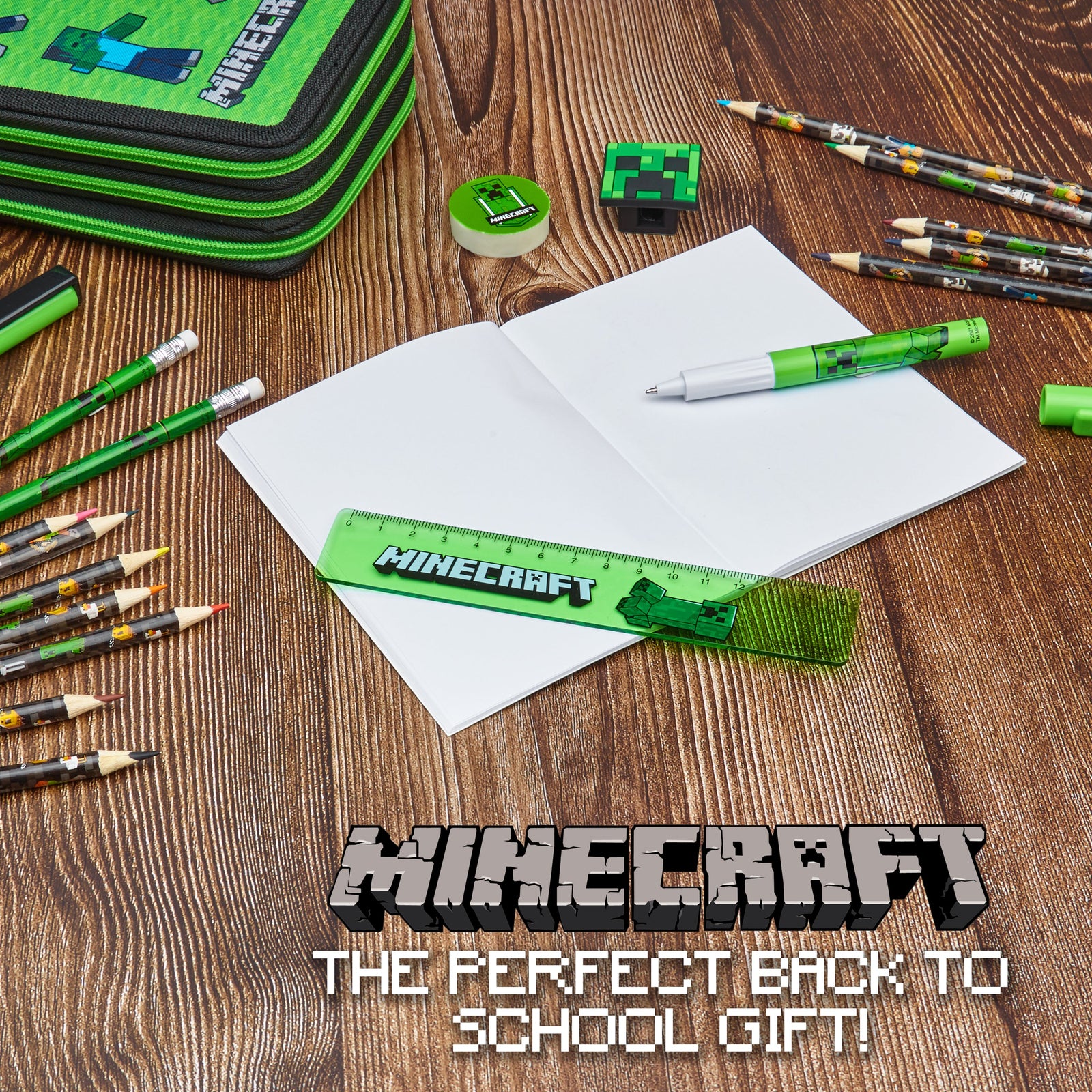 Minecraft Pencil Case, Large Pencil Case 3 Compartment Filled with ...