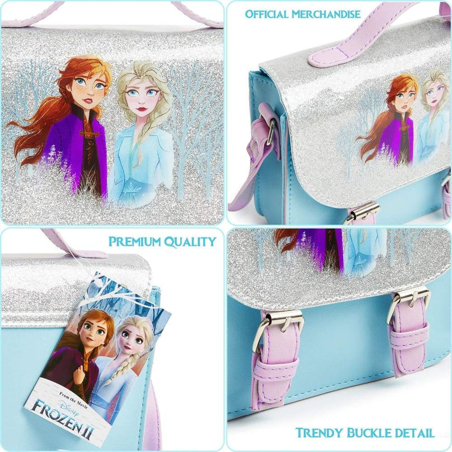 Disney Frozen Handbag Glitter Satchel Bag with Anna and Elsa for Girls ...
