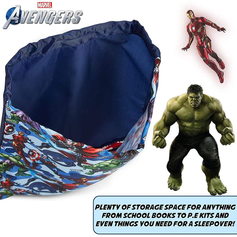 Toddler Drawstring Bag Marvel Avengers Drawstring Gym Bag - P.E ...
