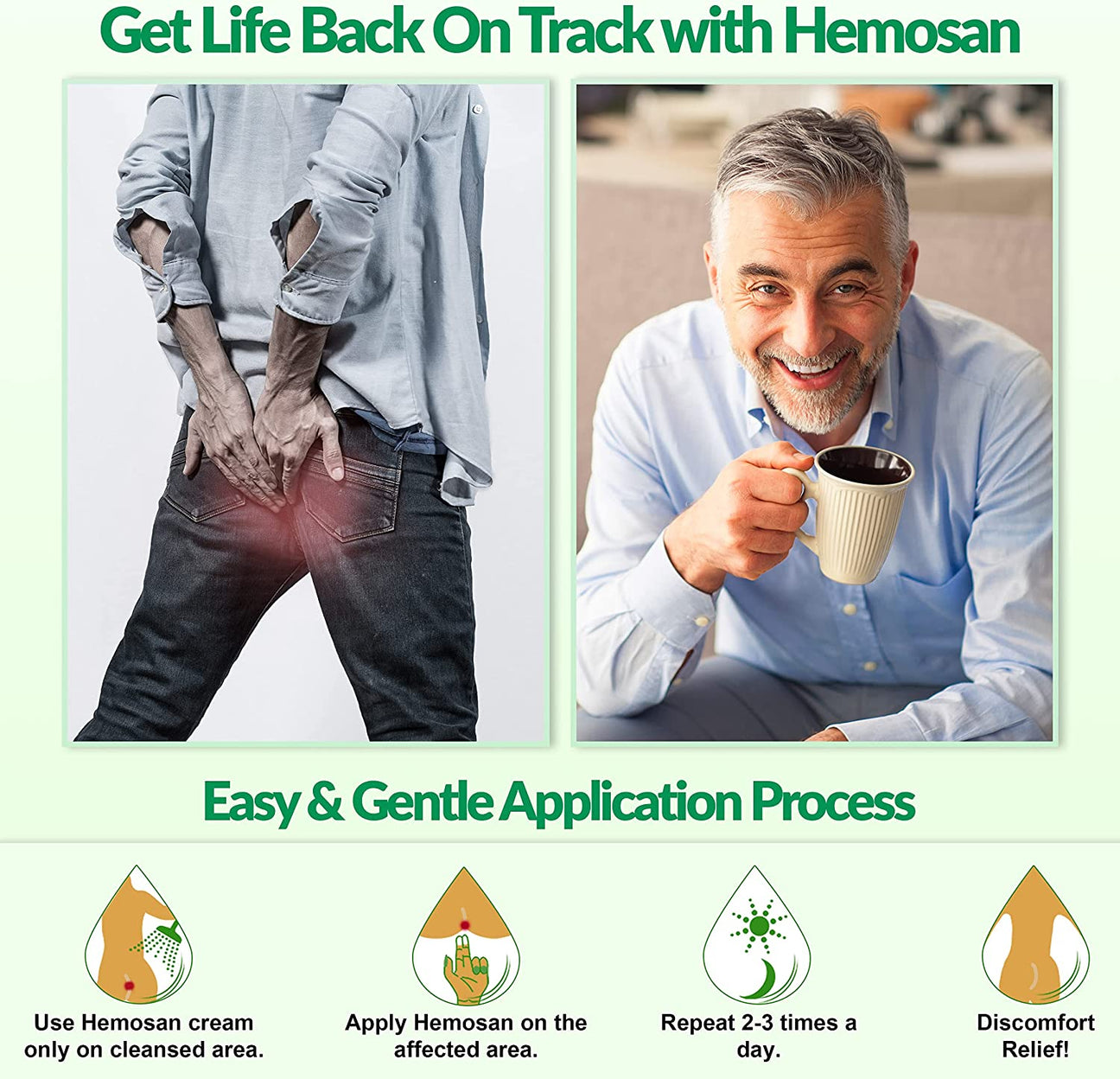 HEMOSAN Haemorrhoid Cream Treatment - Fast Relief Cream - Pack of 3 ...