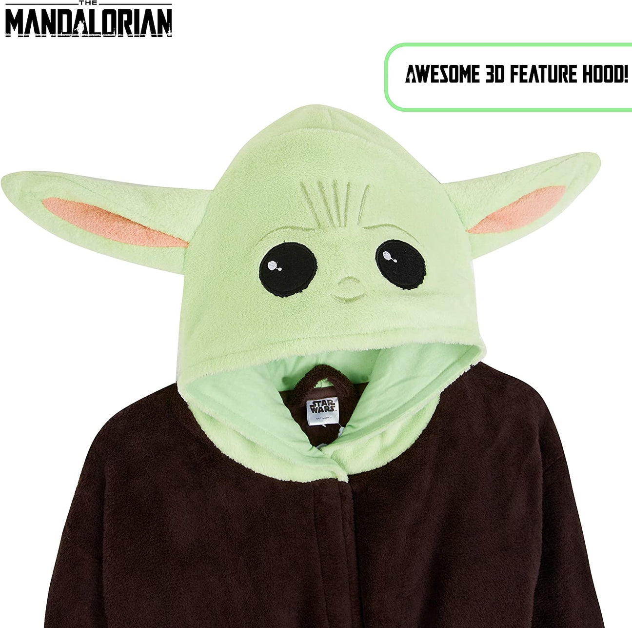 The Mandalorian Baby Yoda Dressing Gown Mens Mandalorian Hooded Bath ...