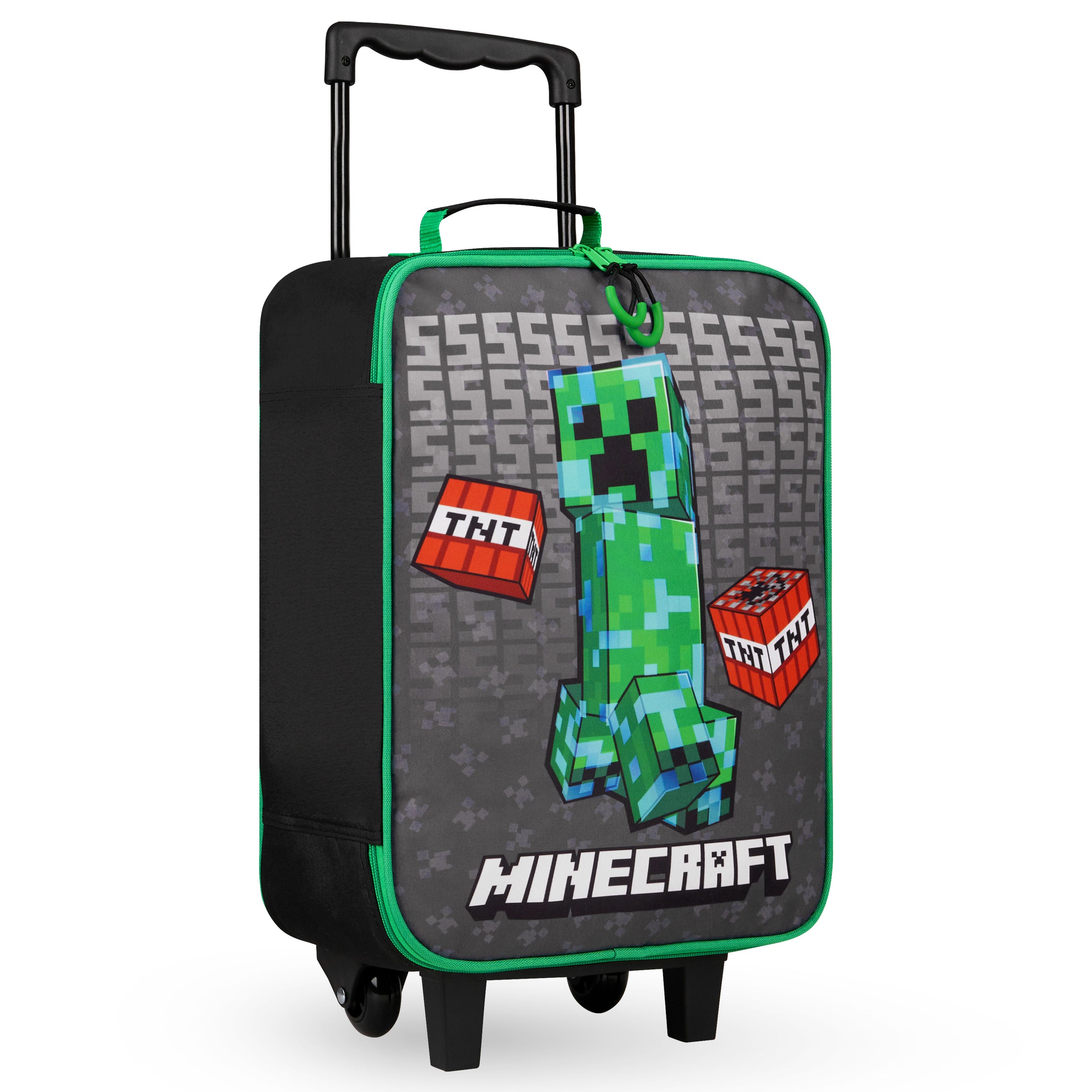 Minecraft Kids Suitcase for Boys and Girls Foldable Trolley Hand Lugga ...