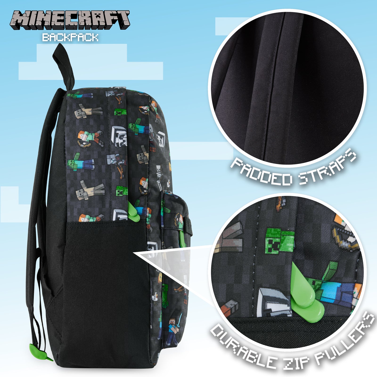 Minecraft Backpack, Kids Backpack, Boys School Bag, Minecraft Gifts for ...