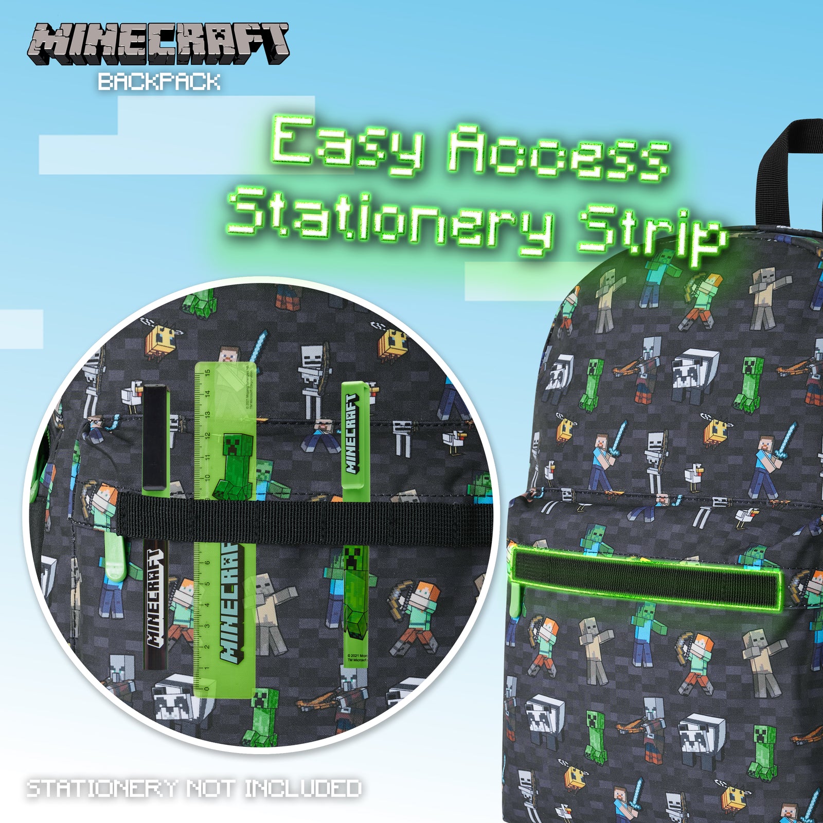 Minecraft Backpack, Kids Backpack, Boys School Bag, Minecraft Gifts for ...