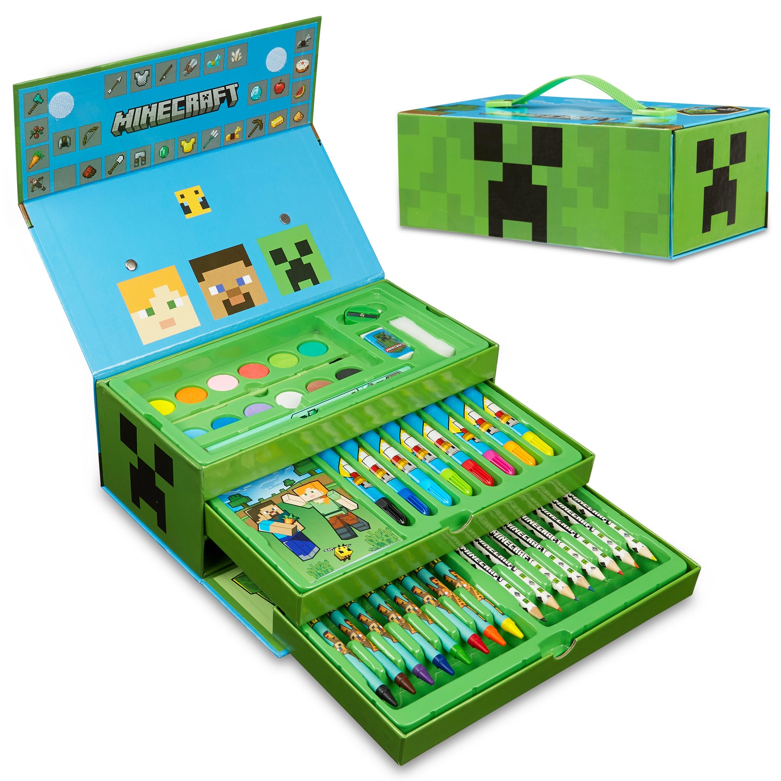 Minecraft Art Set - Colouring Sets for Children, Art Supplies for Kids ...