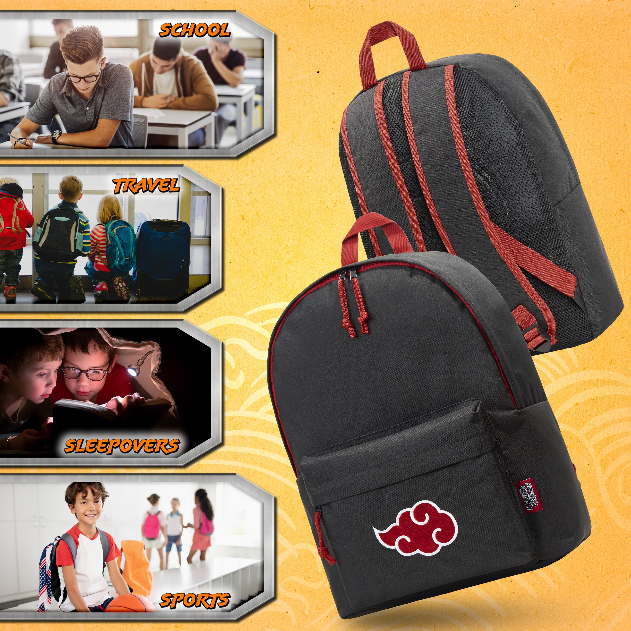 Naruto Backpack - Akatsuki Anime School Bag – Get Trend