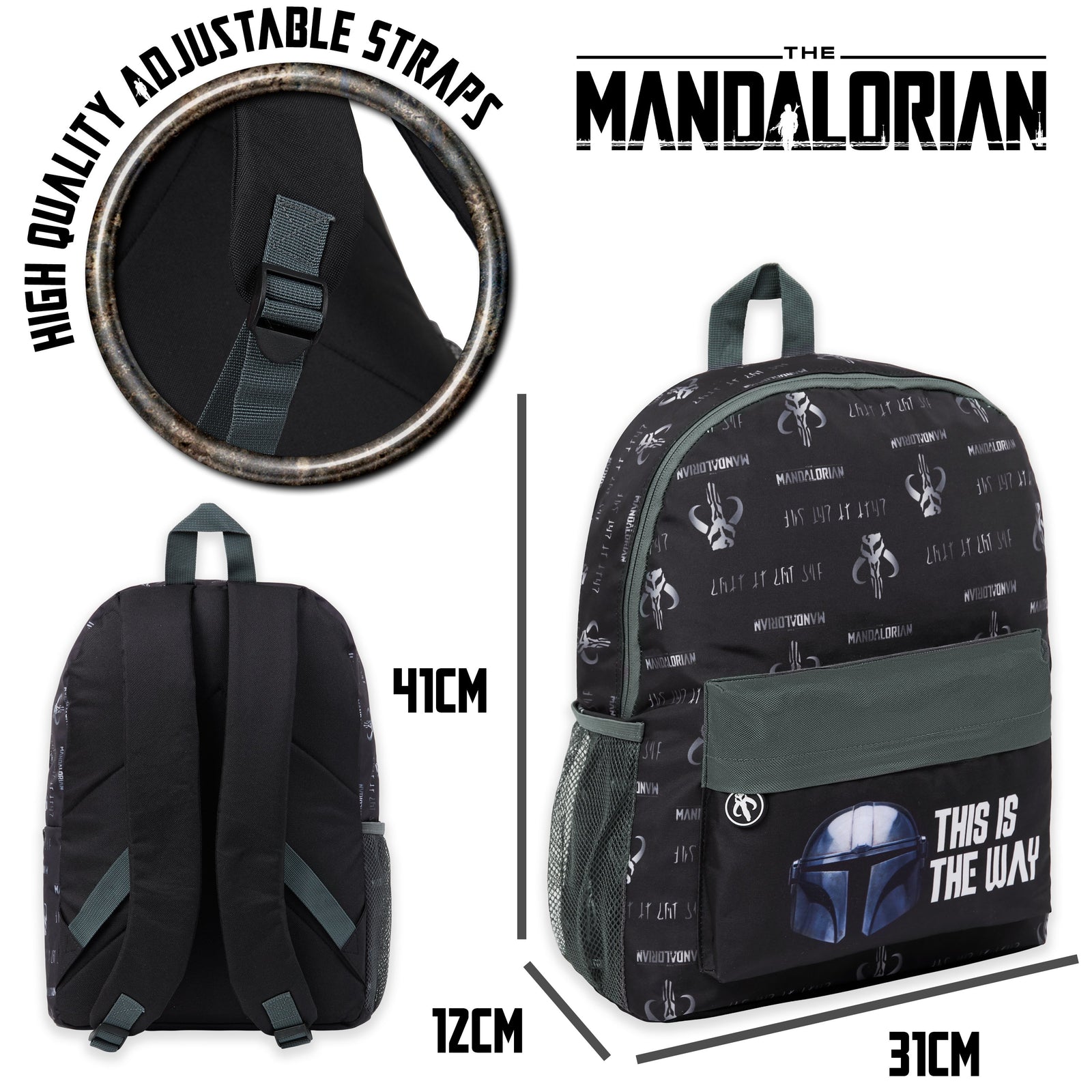The Mandalorian School Bag, Backpack For Boys, Original Star Wars Gift