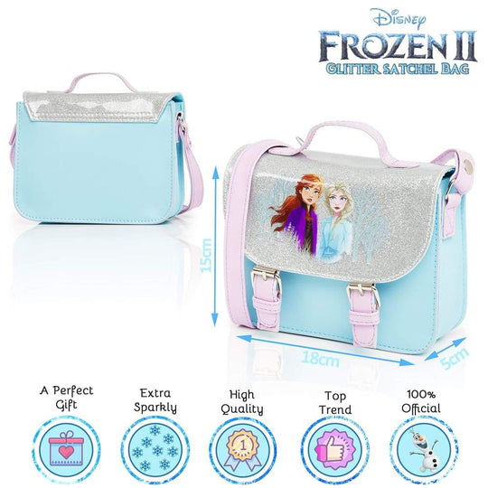 Disney Frozen Handbag Glitter Satchel Bag with Anna and Elsa for Girls ...