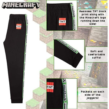 Minecraft Tracksuit Grey Boys Pants with Elastic Waist for Boys ...