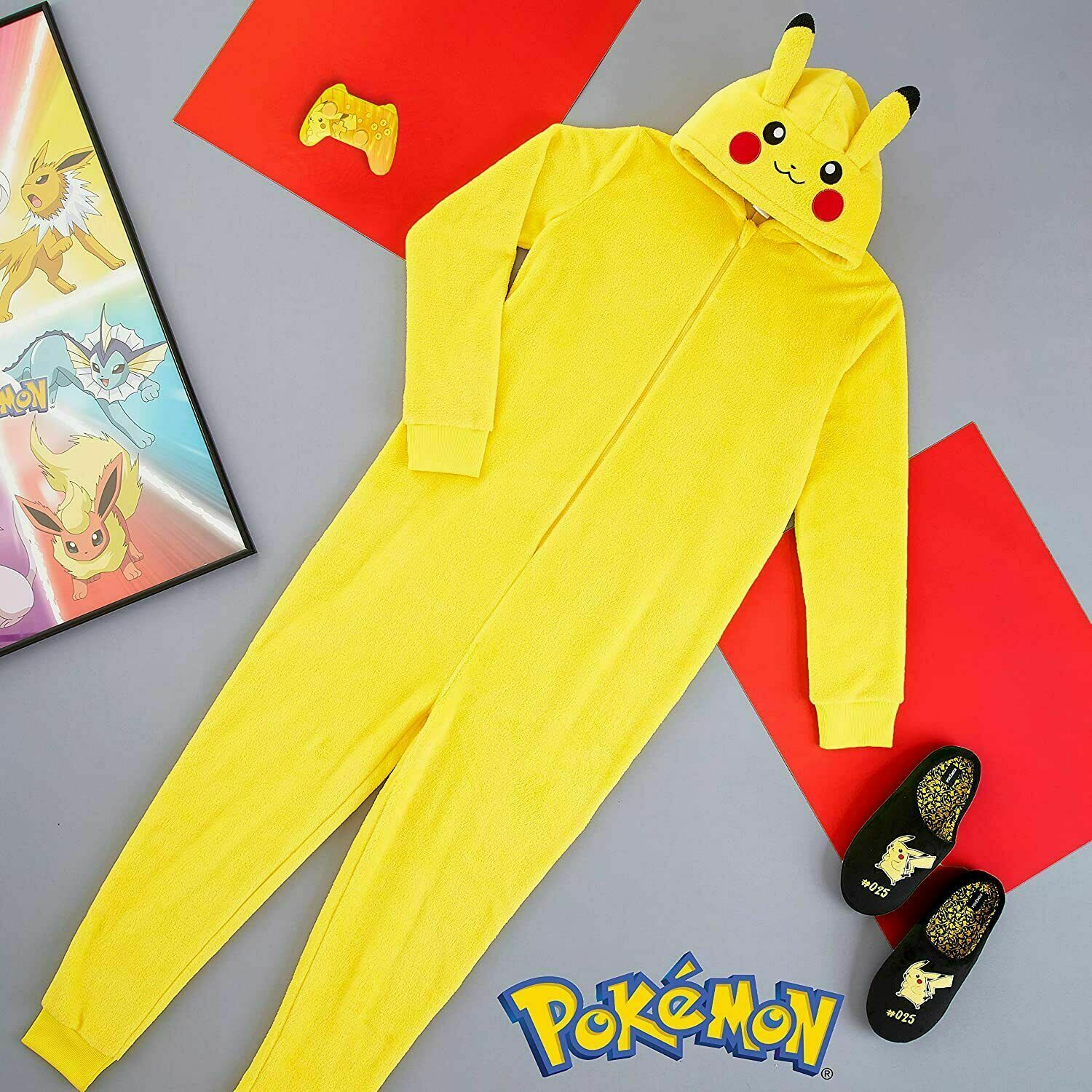Pokemon Pikachu Onesie Halloween Costumes Fleece Adult Onesie - Pokèmon ...