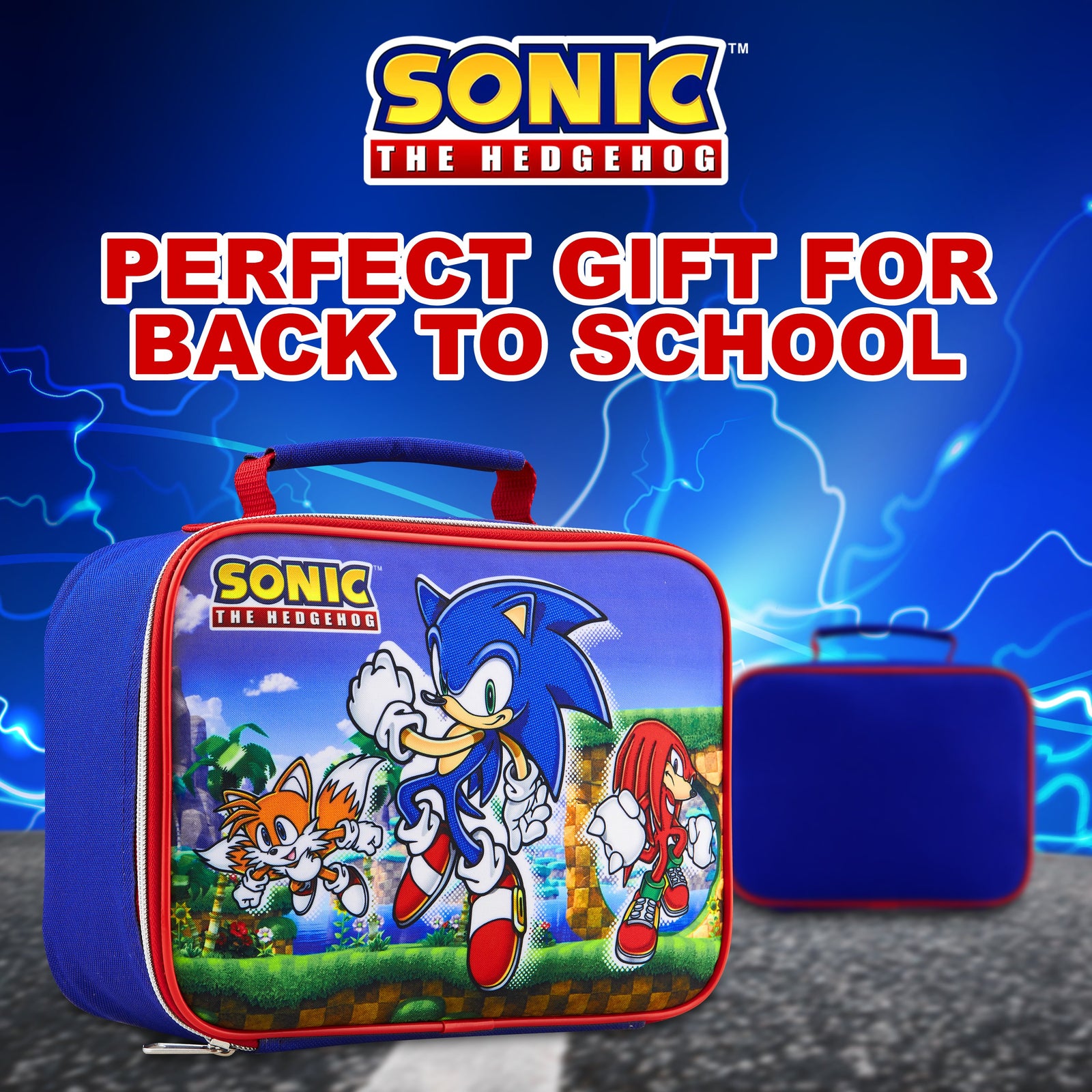 Sonic The Hedgehog Lunch Box, Insulated Lunch Bag for School, Sonic Gi