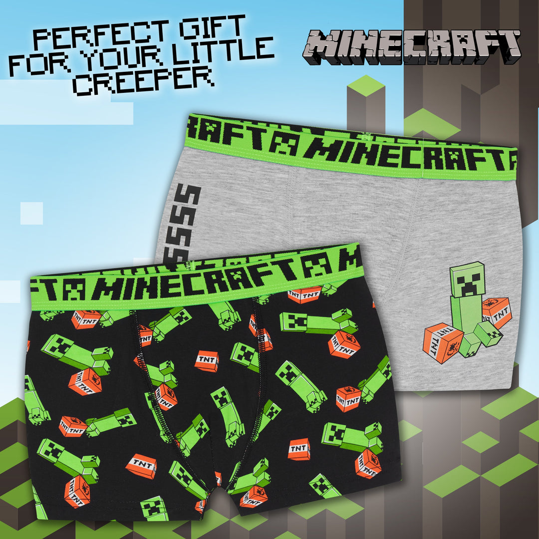 Minecraft Boxer Shorts, Boys Underwear -Pack of 2 – Get Trend
