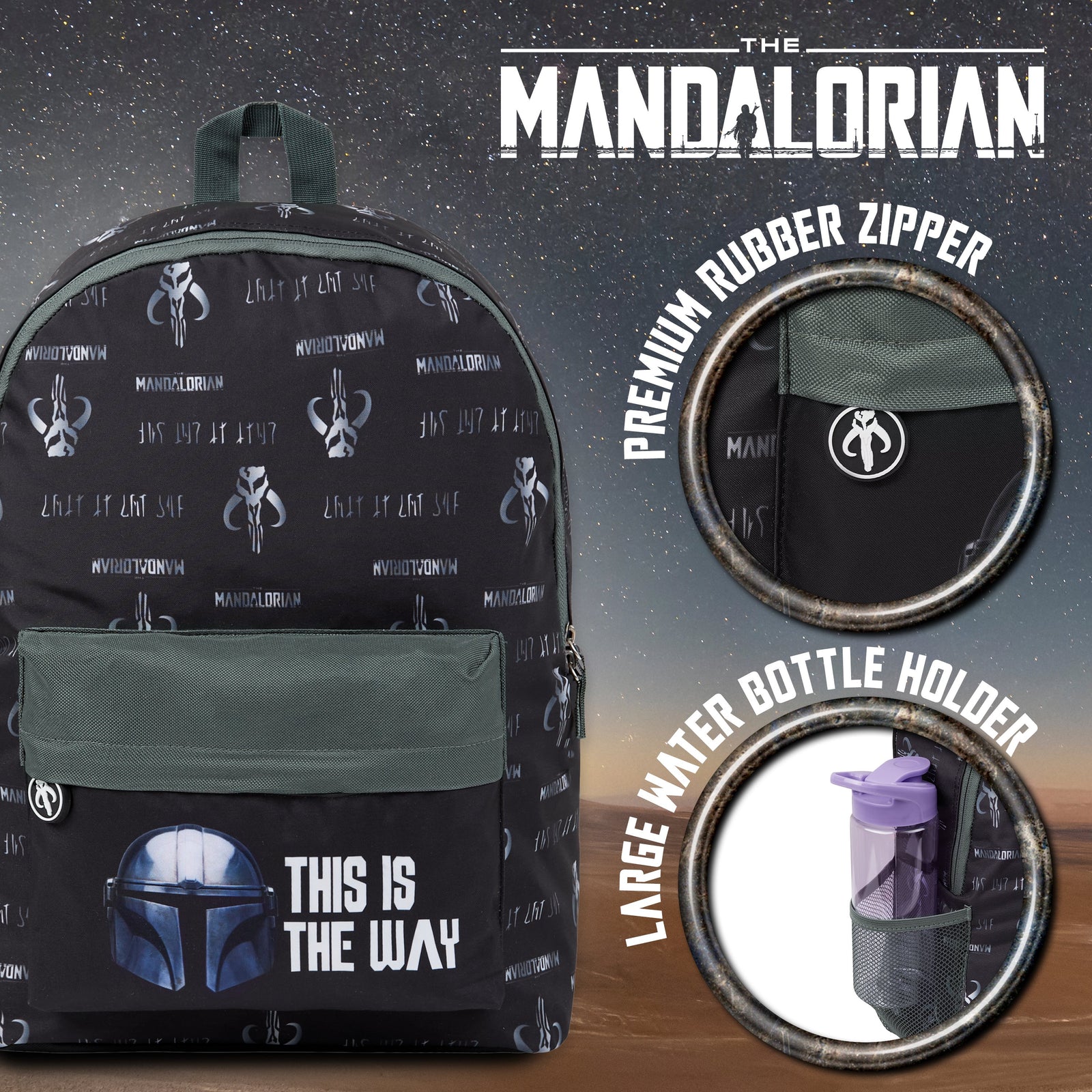 The Mandalorian School Bag, Backpack For Boys, Original Star Wars Gift
